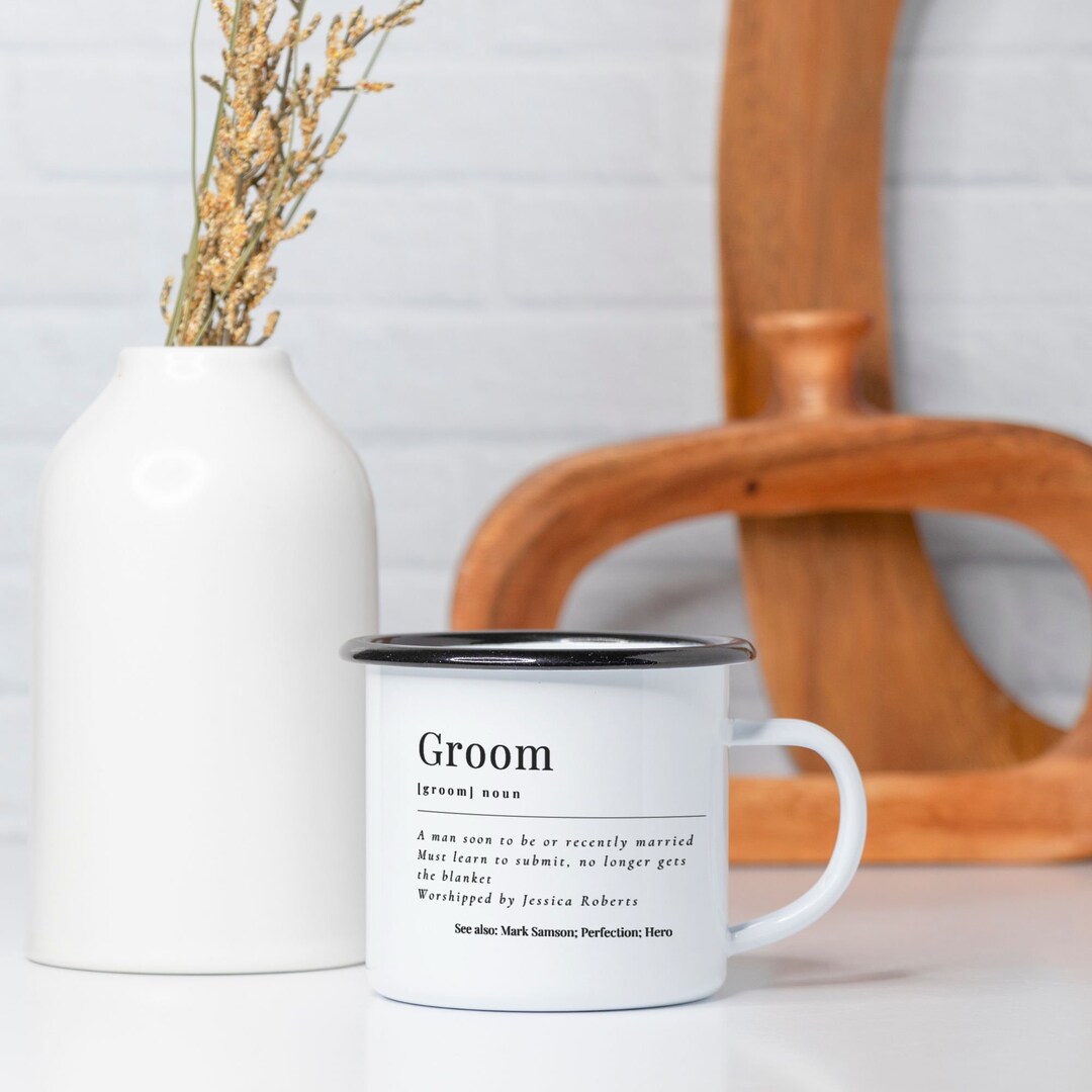 Gift for Groom Definition Mug | Minimalist Design Personalized Funny ...