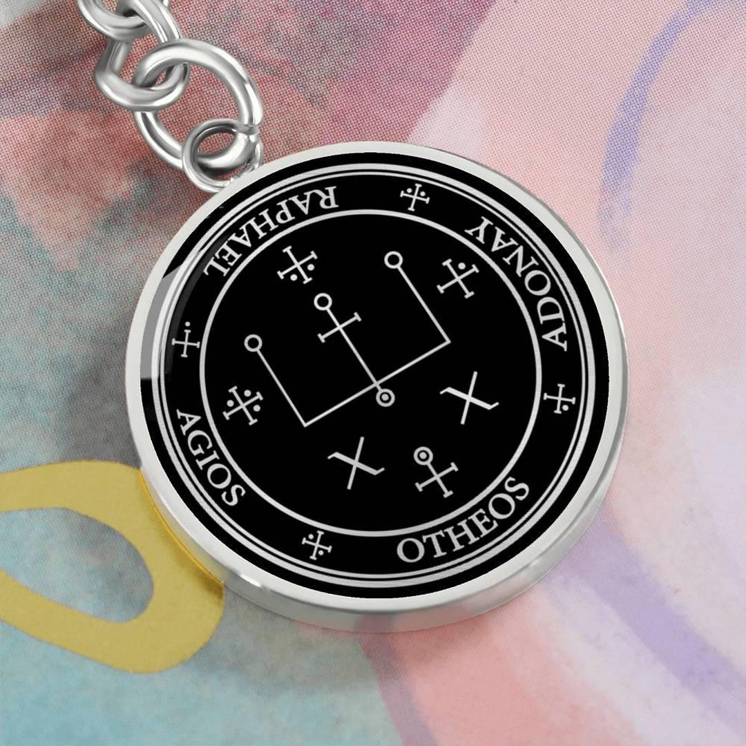 Archangel Raphael Talisman Keychain, Sigil of Balance and Harmony ...
