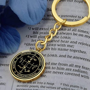 Archangel Gabriel Talisman Keychain, Sigil of Healing Restoration ...