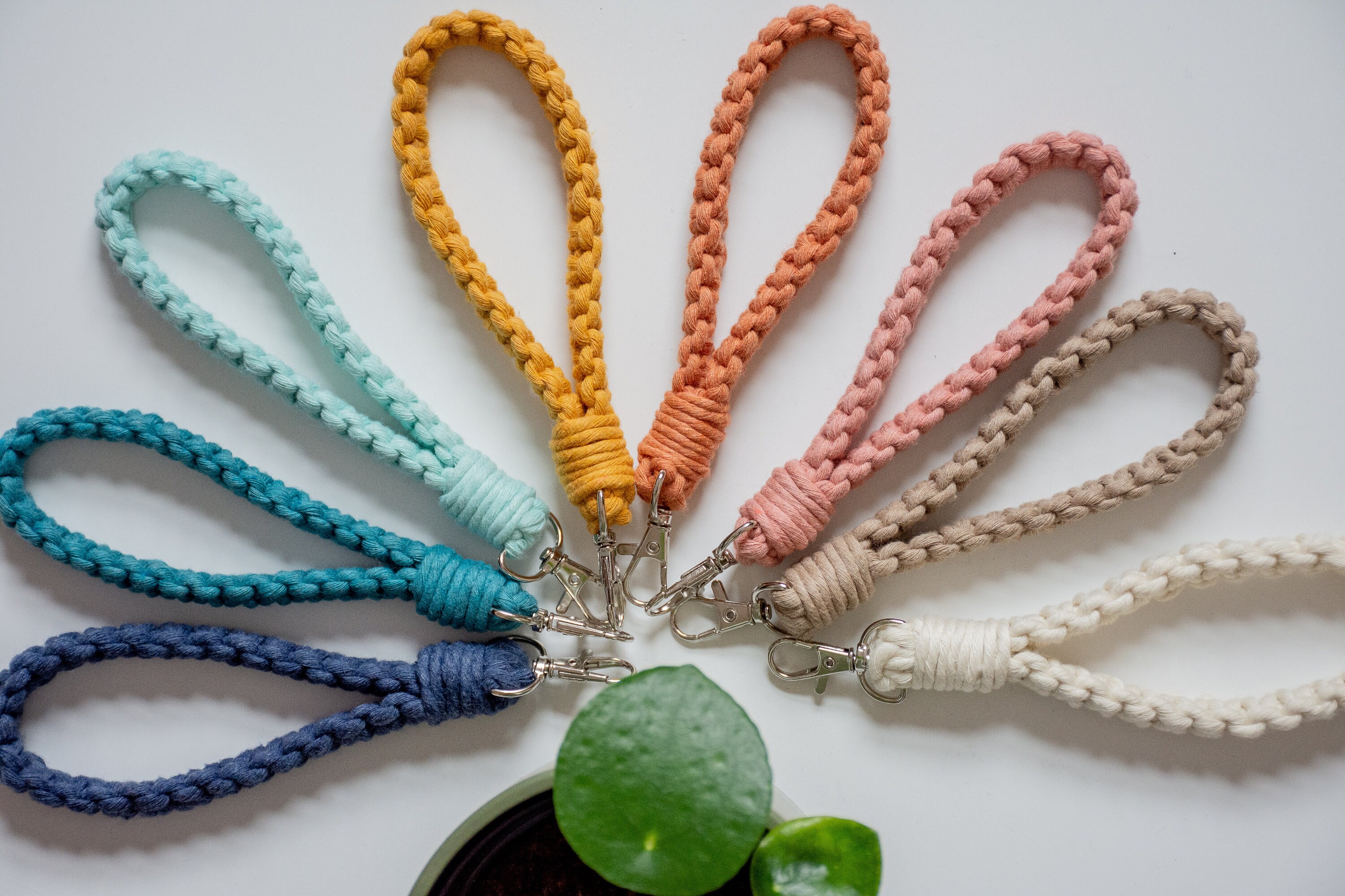 Macrame Key Wristlet Wristlet Key Fob Knotted Macrame | Etsy