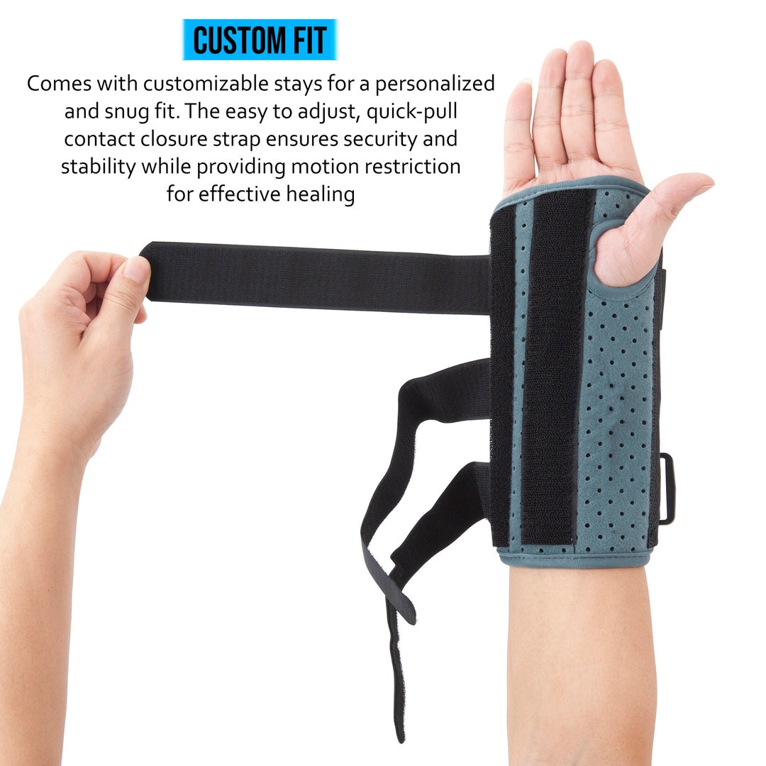Wrist Support Brace With 3 Metal Splints & 3 Adjustable Straps ...