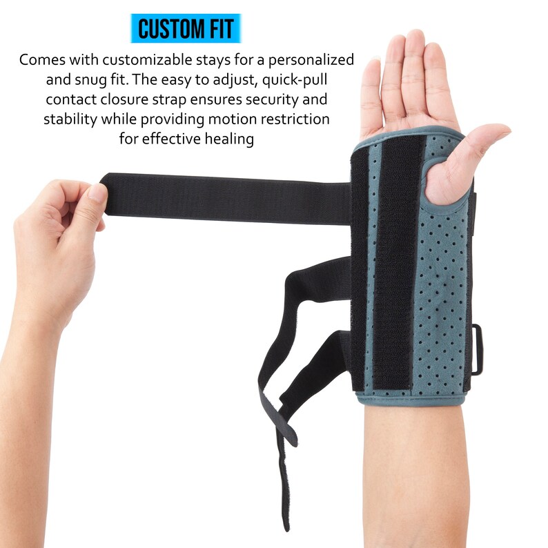 Wrist Support Brace With 3 Metal Splints & 3 Adjustable Straps - Etsy
