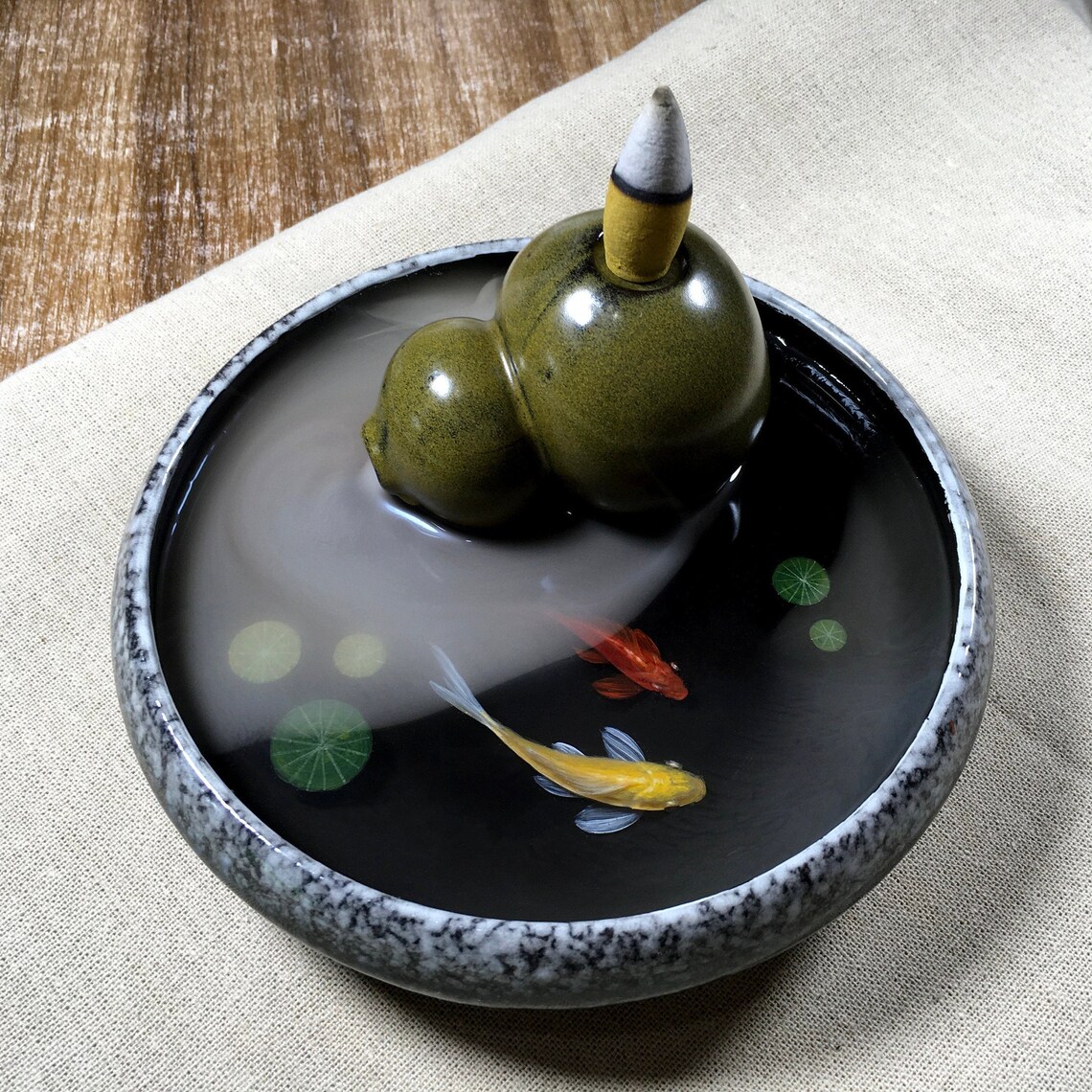 3D Painting Waterfall Incense Holder resin Painting Art and - Etsy