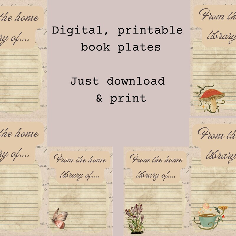 Digital Bookplates - Etsy