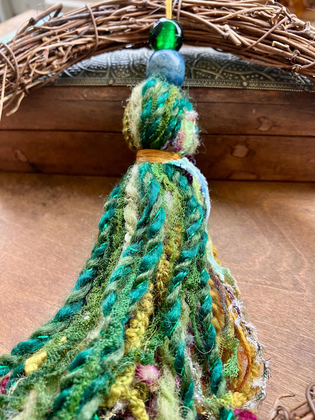 Lost World Collection Signature Handmade Fibre Decorative Large Tassel ...