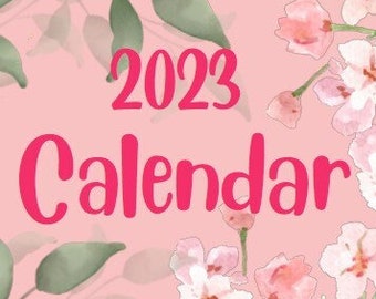 2023 Digital Printable Calendar Download - Etsy
