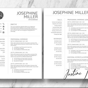 Greyscale Resume Template Package for Microsoft Word With CV, Cover ...