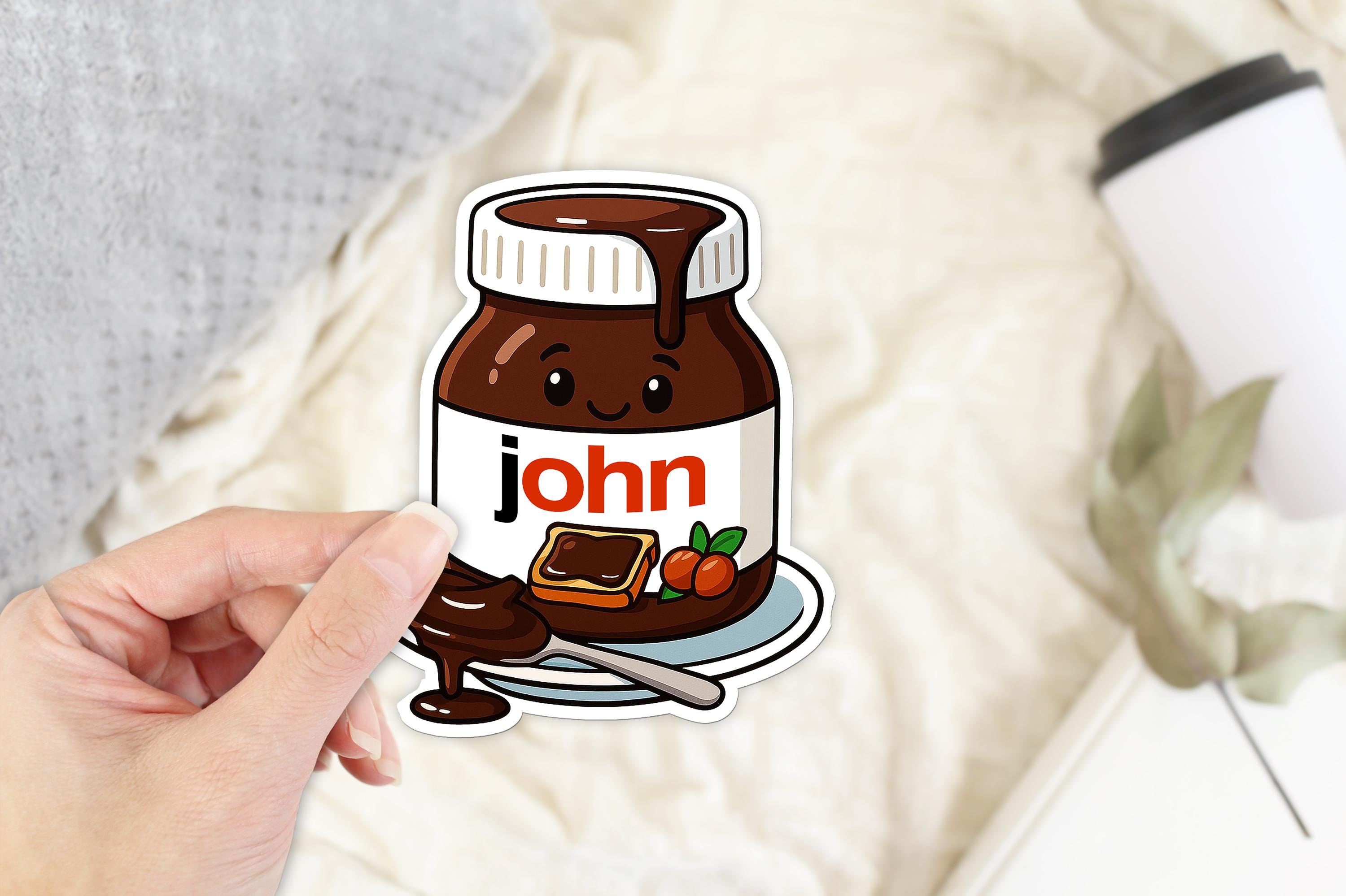 Custom Nutella Name Sticker: Waterproof Vinyl Decal for Laptops & Water ...
