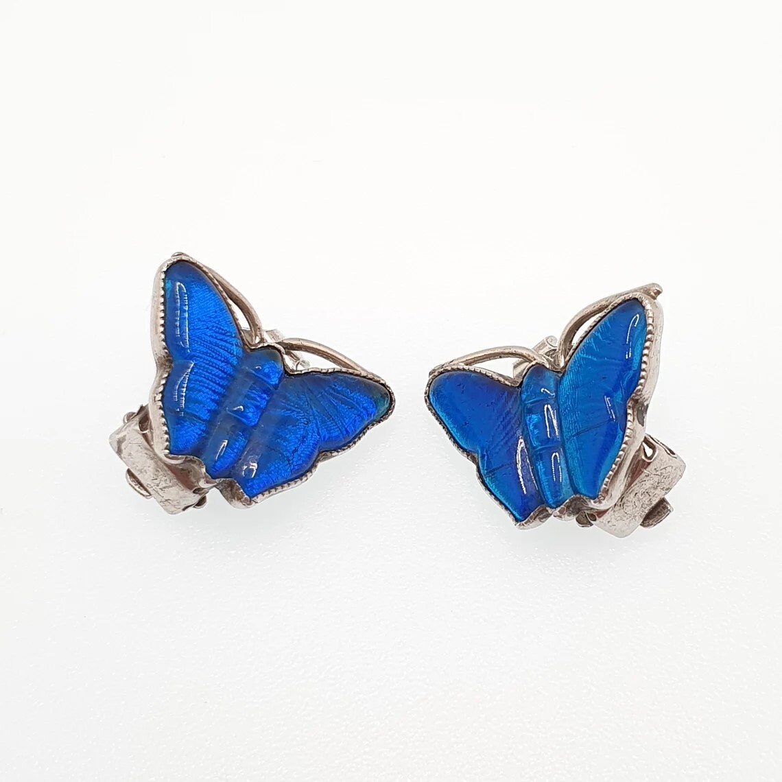 Antique Art Deco Butterfly Wing Sterling Silver Earrings TLM Thomas L ...