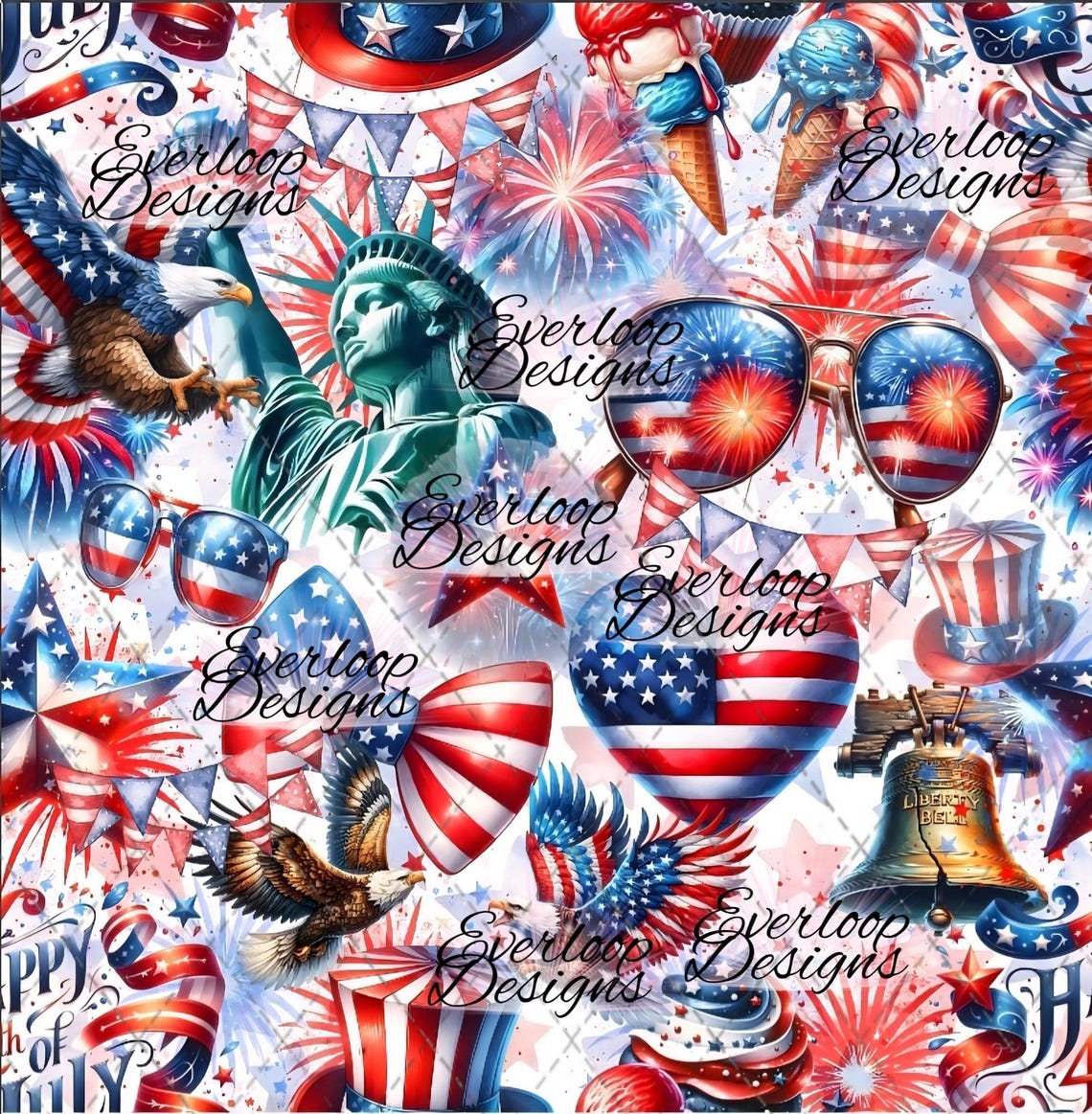 Merica Seamless Pattern - Etsy
