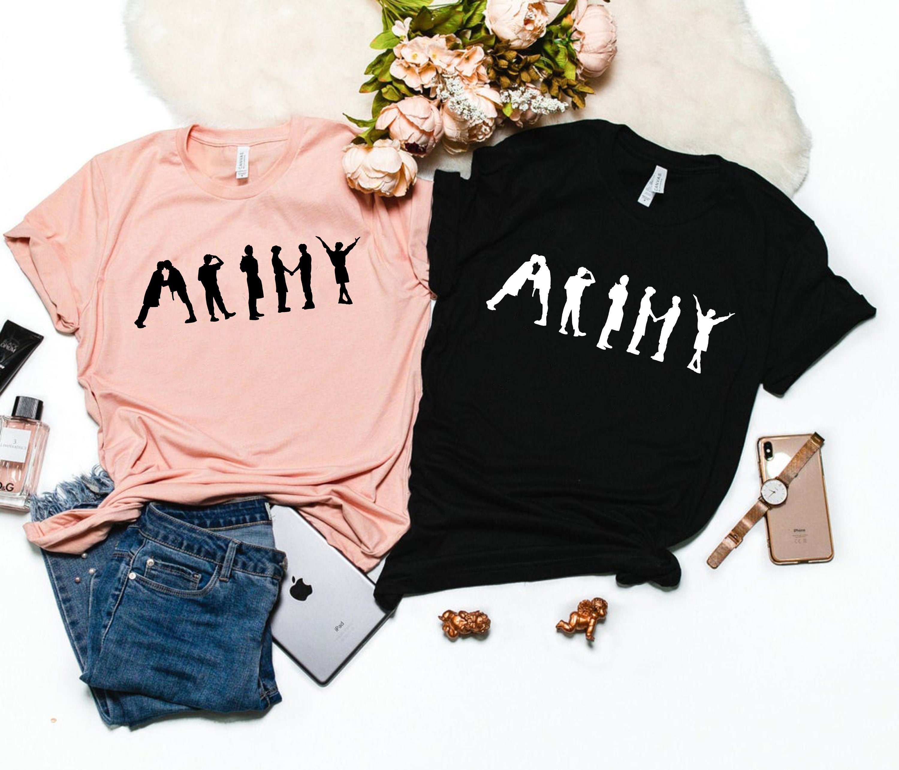 BTS Kpop Inspired T-shirt BTS Army Shirt Army Fan Bangtan | Etsy