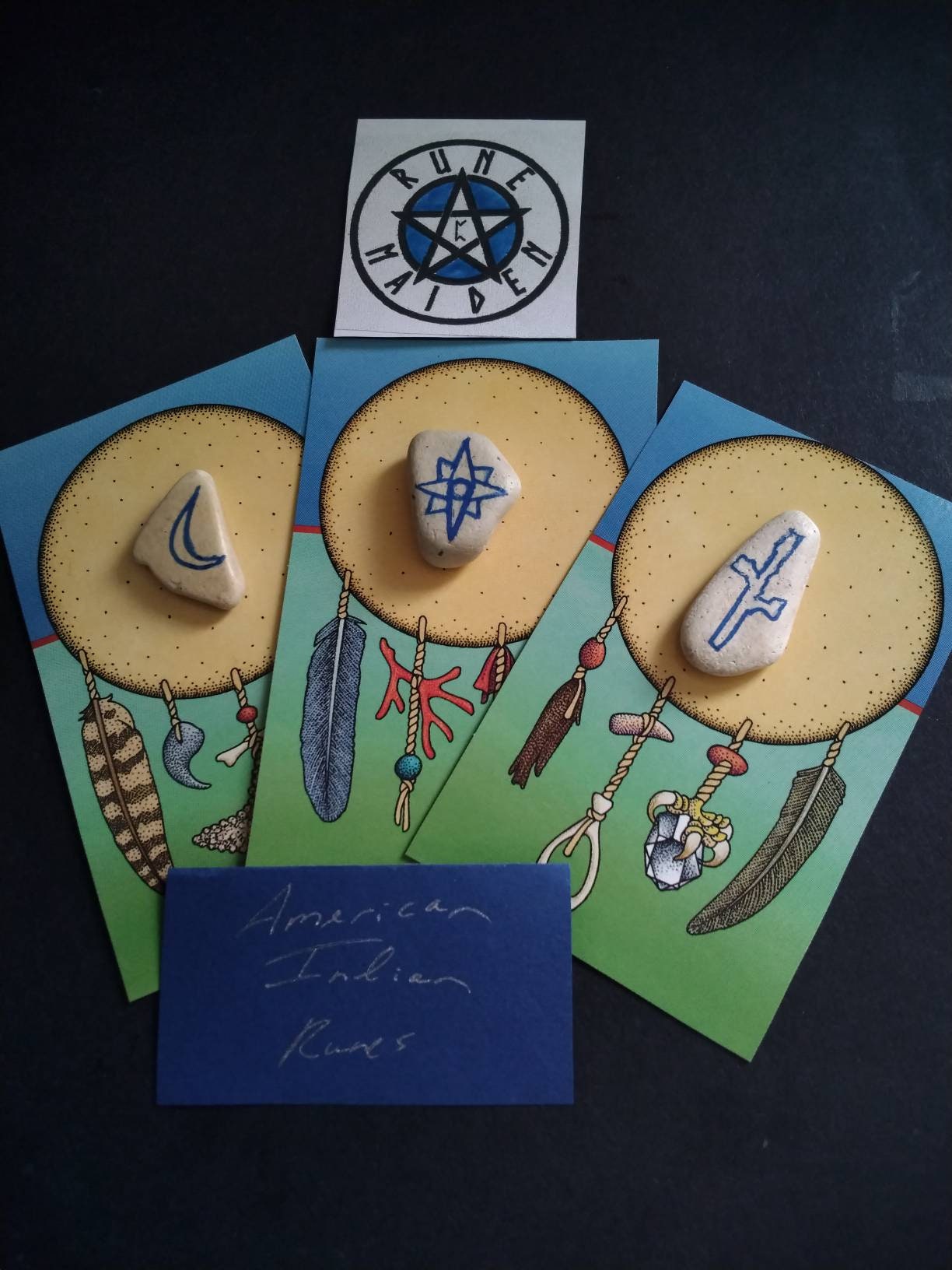 Native American Indian Runes on Sea Pottery With Divinations - Etsy UK