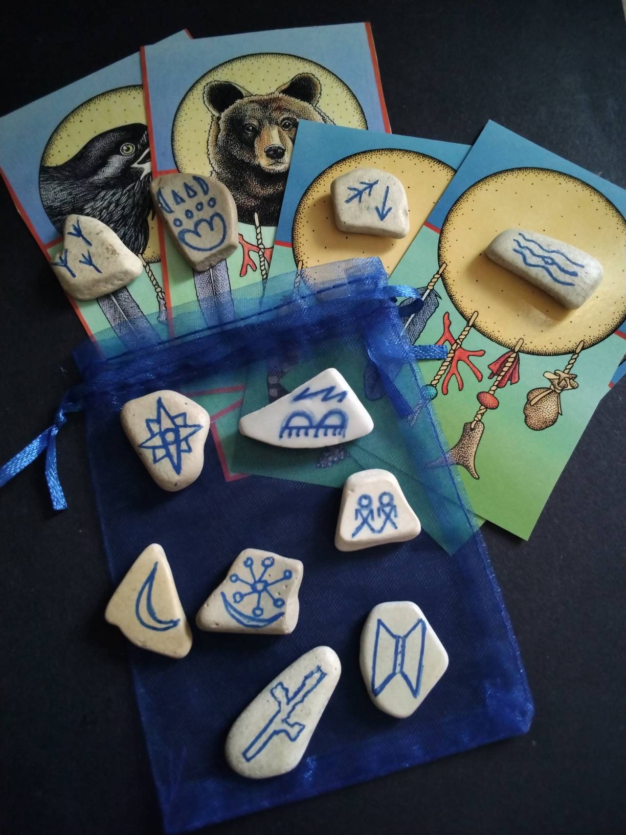 Native American Indian Runes on Sea Pottery With Divinations - Etsy UK