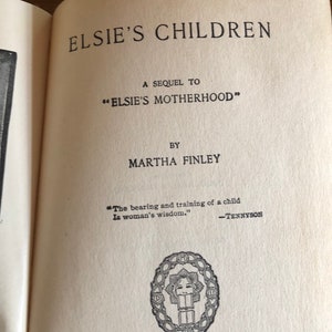 Rare Collectible Elsie Dinsmore Vintage C.1905 Hardcover Book #6 in ...