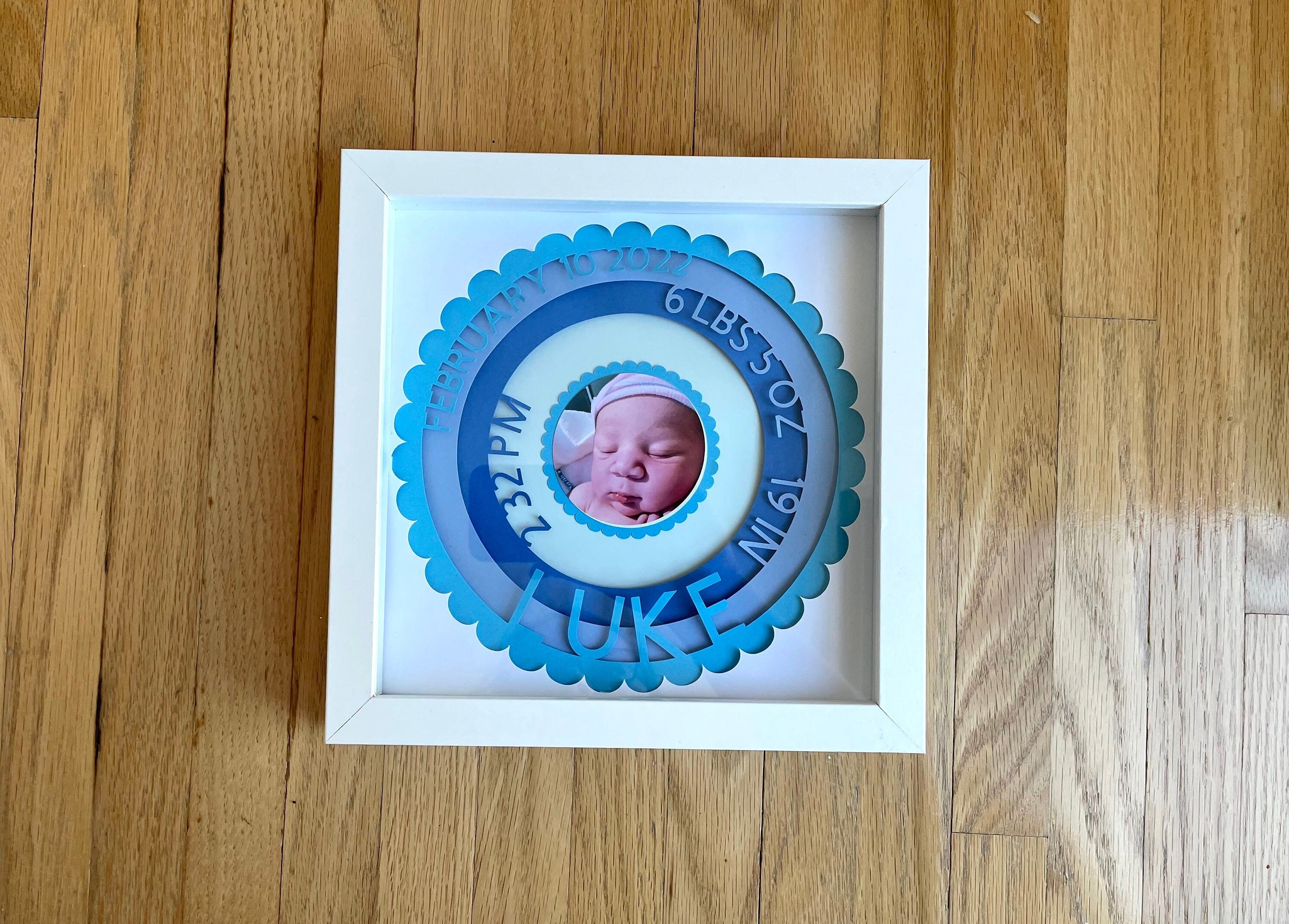 Baby Boy/ Baby Girl Shadow Box . 3D Newborn Shadow Box With - Etsy
