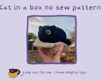 Crochet Cat in Box - Etsy