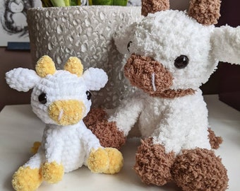 Crochet Fluffy Cow Crochet PATTERN - Etsy UK