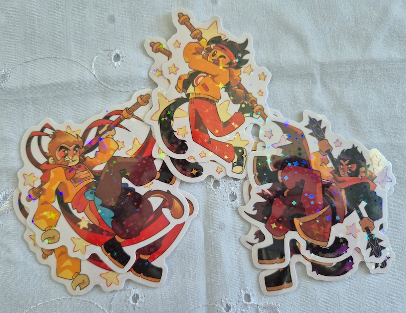 LMK - Monkie Kid Stickers! Mk, Macaque and Sun Wukong - Etsy