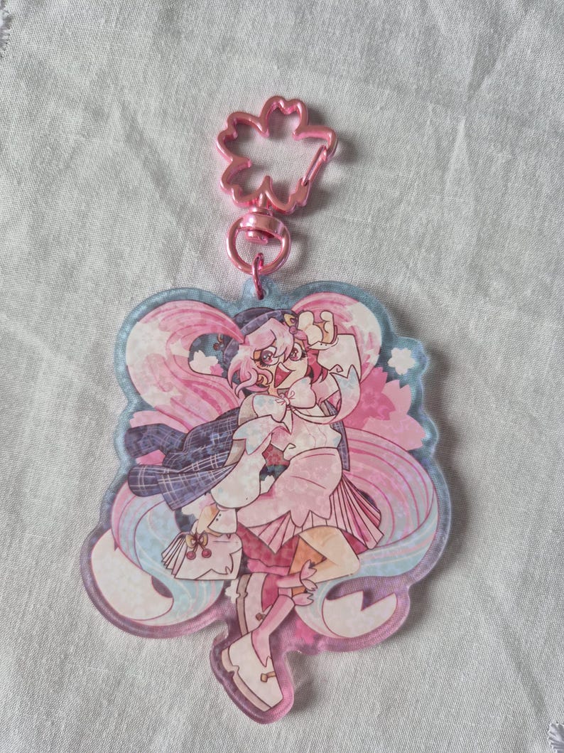 Sakura Miku Keychain! Hanami Outfit - Etsy