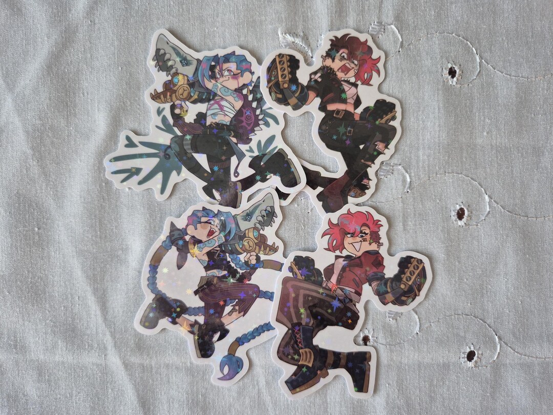 Arcane Jinx and Vi Stickers! Holographic - Etsy