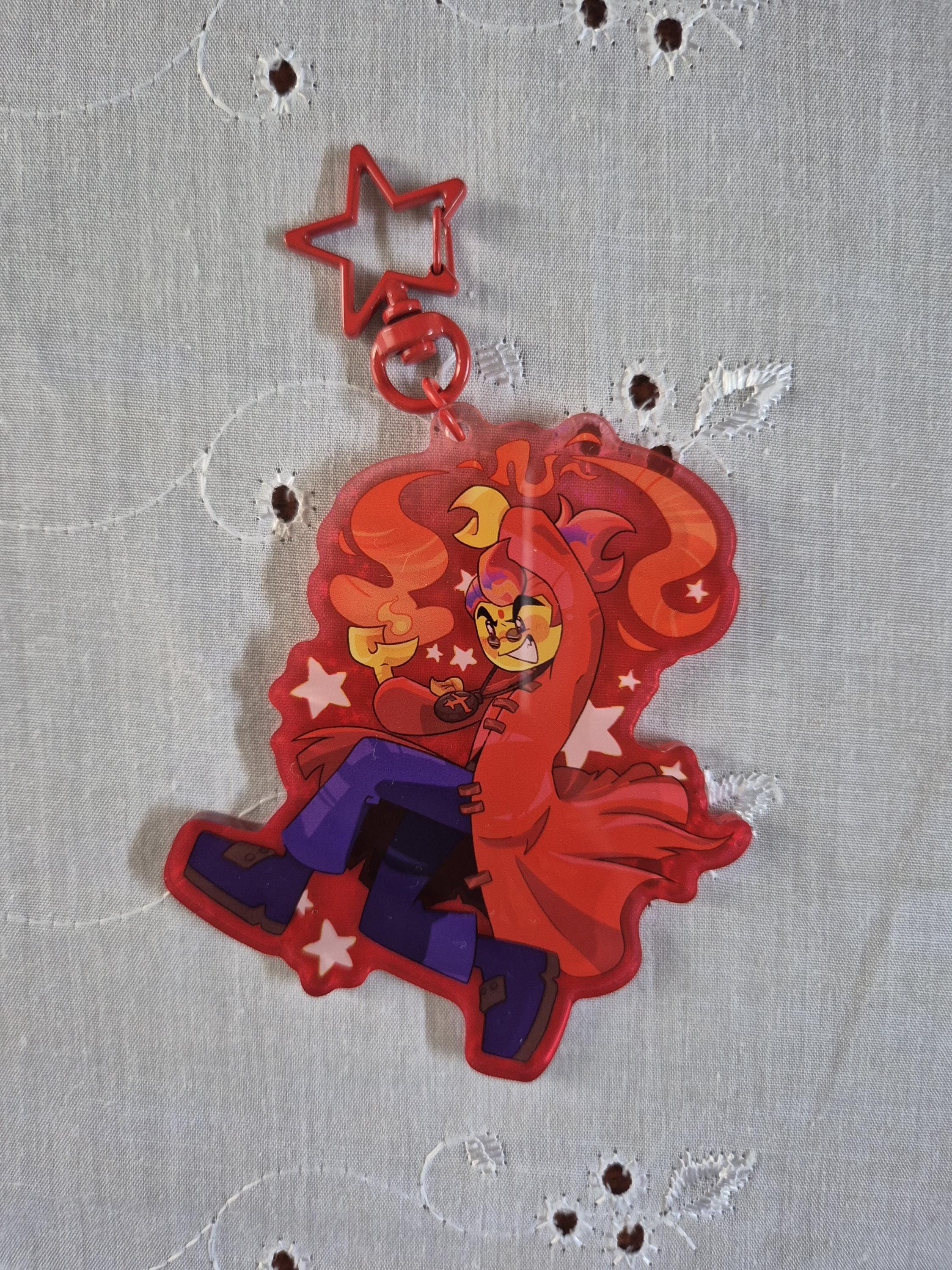 LMK Monkie Kid Keychains Star Holographic Mei and Redson - Etsy