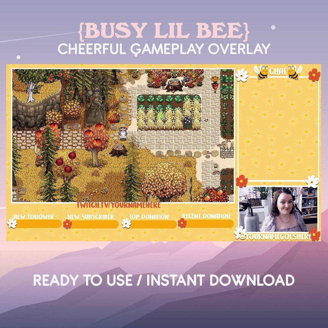 Busy Bee Pre-Made Twitch Overlay - Etsy.de