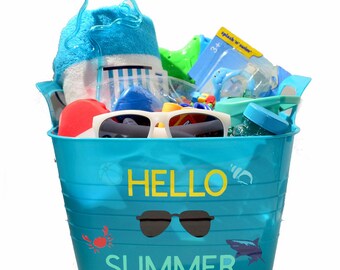 Boys Summer Fun Gift Basket; End of School Year Gift; Kids Toy Filled ...