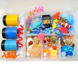 Coral Reef Sensory Playdough Kit, Ocean Sensory Bin, Montessori, Busy ...