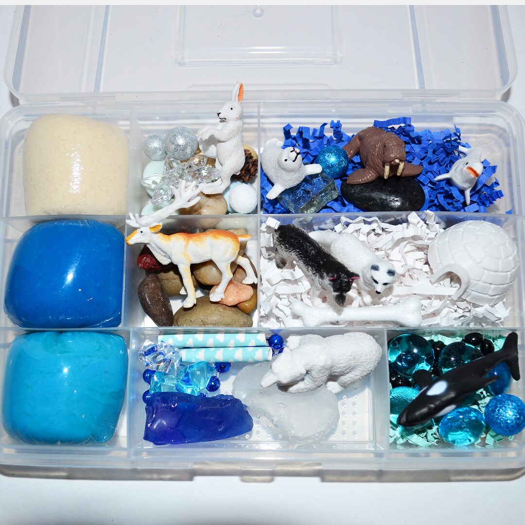 Arctic Polar Animals Playdough Sensory Kit playdough Kit, Themed ...