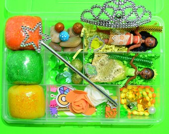 Themed Princess Playdough Kit, Sensory Bin, Montessori, Busy Box ...