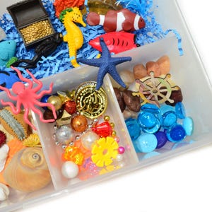 Coral Reef Sensory Playdough Kit, Ocean Sensory Bin, Montessori, Busy ...