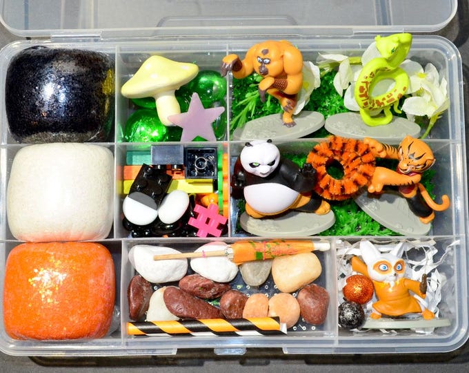 Kung Fu Panda Sensory Playdough Kit, Montessori Busy Box - Etsy