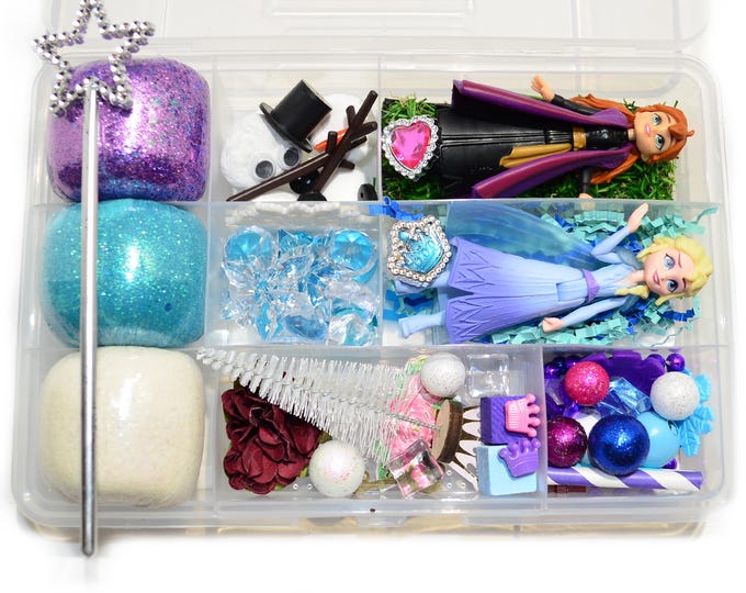 Themed Princess Playdough Kit, Sensory Bin, Montessori, Busy Box ...