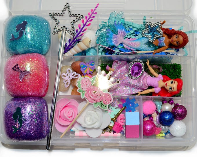 Themed Princess Playdough Kit, Sensory Bin, Montessori, Busy Box ...