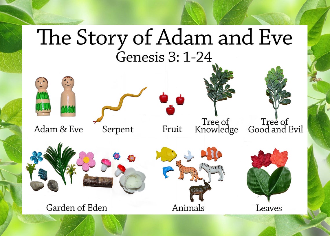 The Creation Story Playdough Sensory Kit Adam and Eve Bible - Etsy