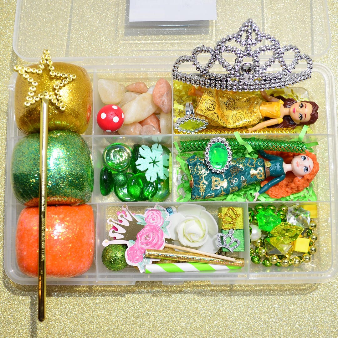 Homemade Playdough Kit + Princess, Sensory Bin, Montessori, Busy Box ...