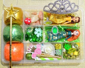 Homemade Playdough Kit + Frozen Princess, Sensory Bin, Montessori, Busy ...