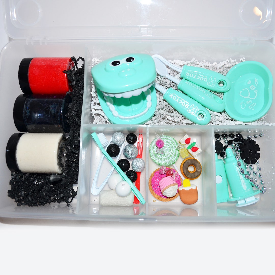 Dentist Playdough Kit, Sensory Bin, Montessori, Busy Box, Sensory Kit ...