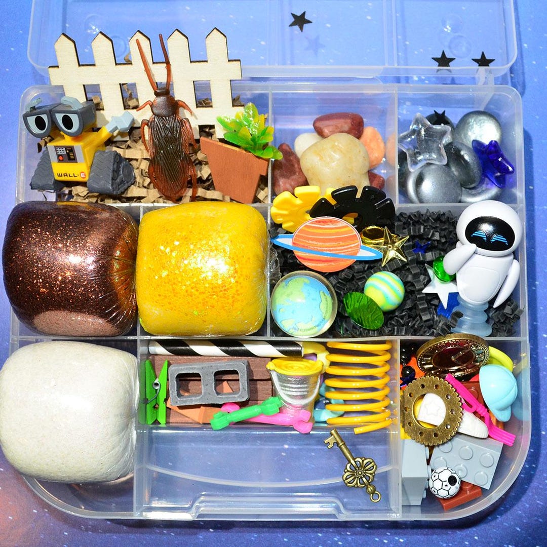 Themed Homemade Robots Sensory Playdough Kit, Sensory Bin, Montessori ...