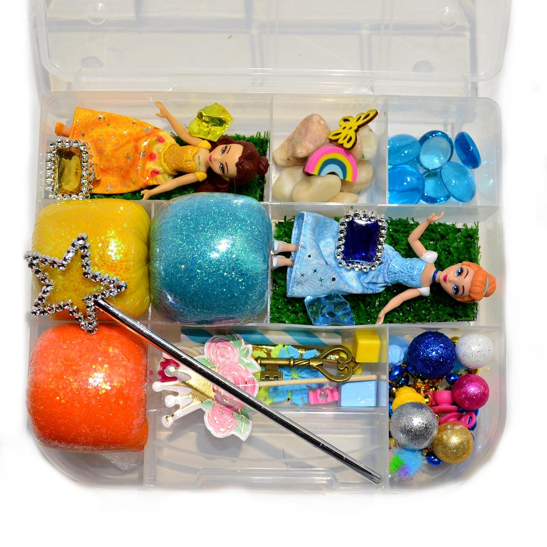 Homemade Playdough Kit + Princess, Sensory Bin, Montessori, Busy Box ...