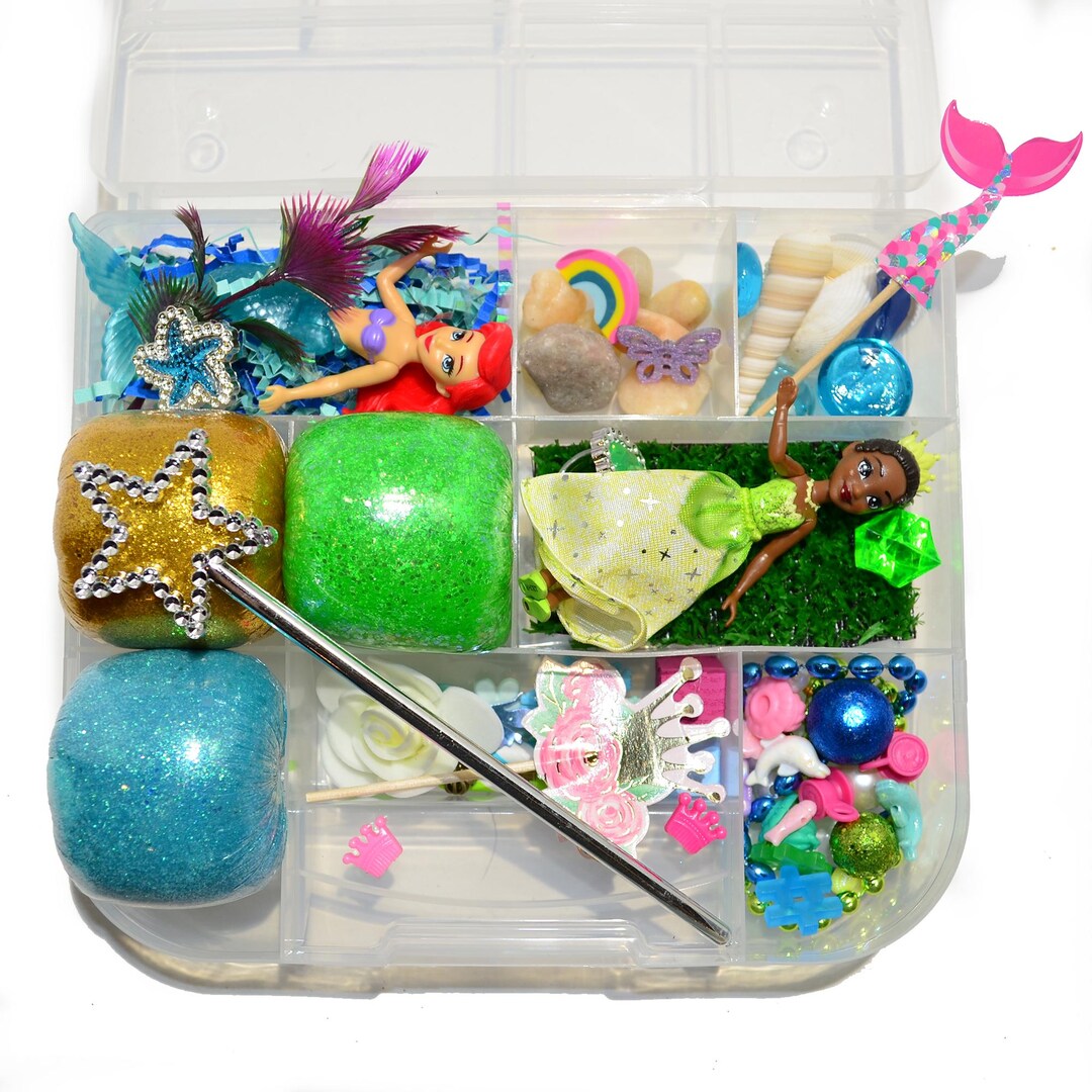 Homemade Playdough Kit + Princess, Sensory Bin, Montessori, Busy Box ...
