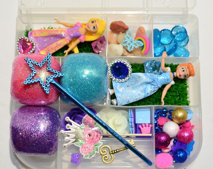Themed Princess Playdough Kit, Sensory Bin, Montessori, Busy Box ...