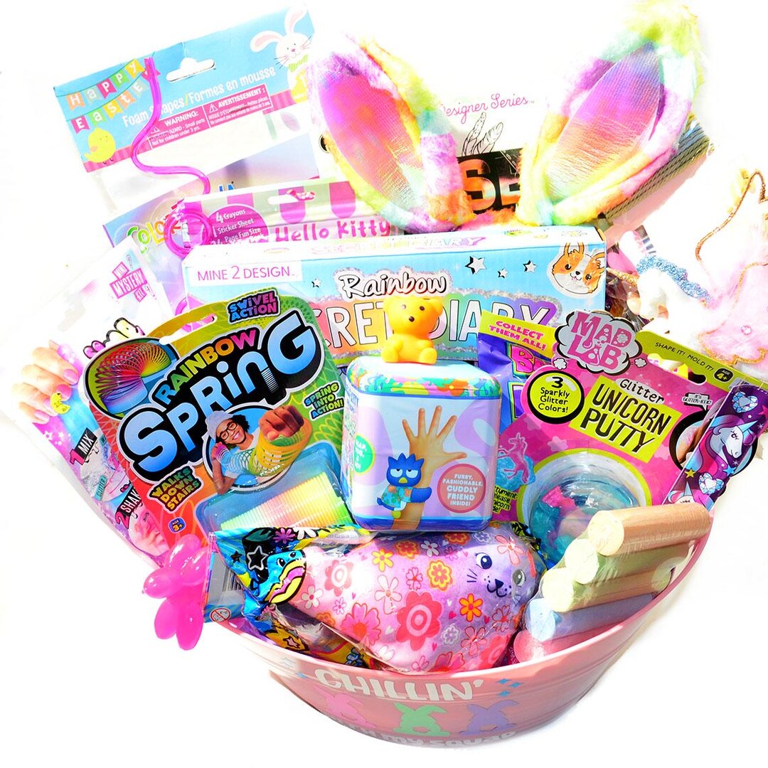 Kids Easter Basket Prefilled Easter Basket Kids Toy Filled Easter ...