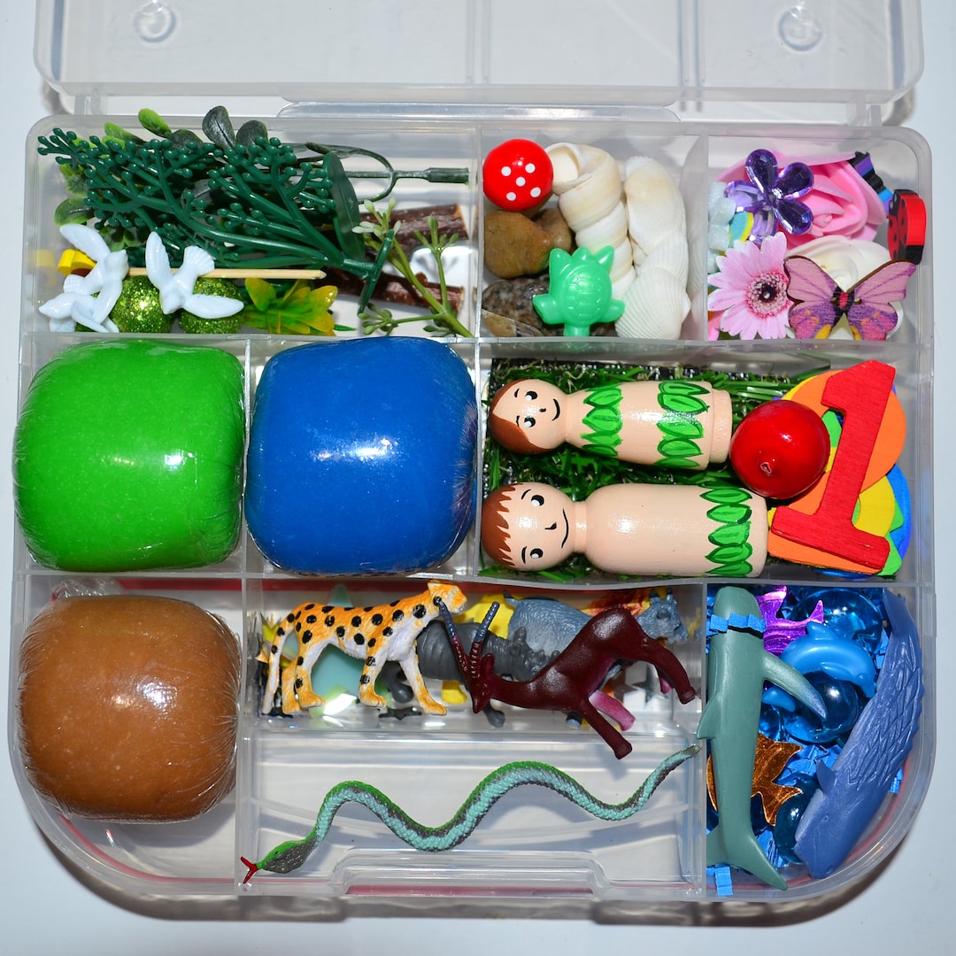 The Creation Story Playdough Sensory Kit, Adam and Eve Bible Story Kit ...