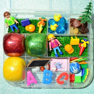 First Day of School Playdough Kit, Sensory Bin, Montessori, Busy Box ...