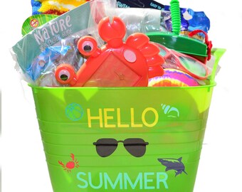 Girls Summer Fun Gift Basket; End of School Year Gift; Kids Toy Filled ...