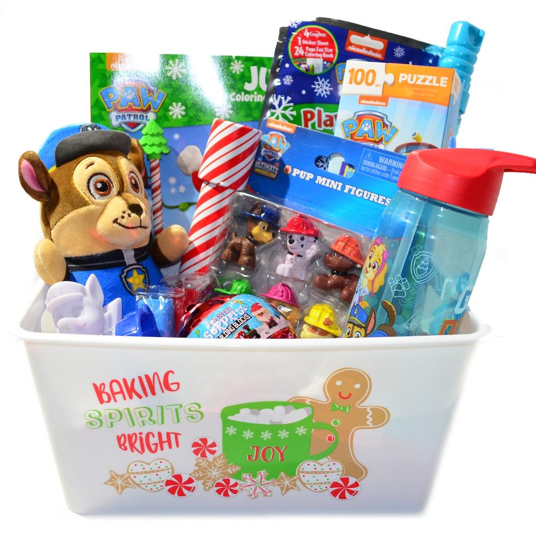 Christmas Pre-filled Tween Kids Gift Basket; Christmas Themed Gift ...