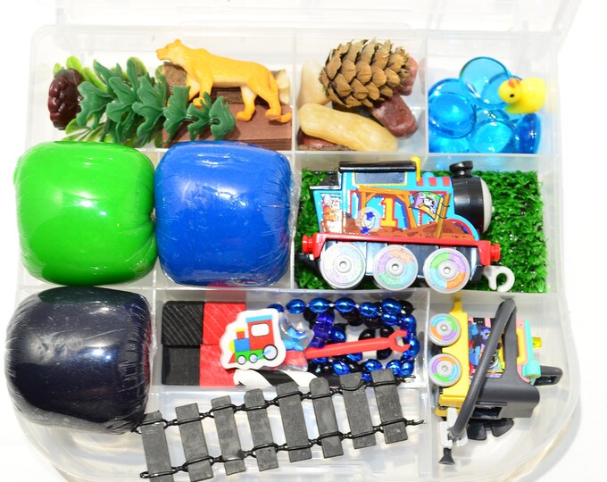 Train Sensory Playdough Kit, Sensory Bin, Montessori, Busy Box, Sensory ...