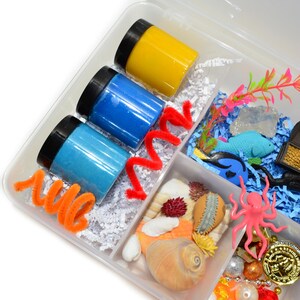Coral Reef Sensory Playdough Kit, Ocean Sensory Bin, Montessori, Busy ...