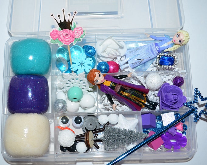 Themed Princess Playdough Kit, Sensory Bin, Montessori, Busy Box ...